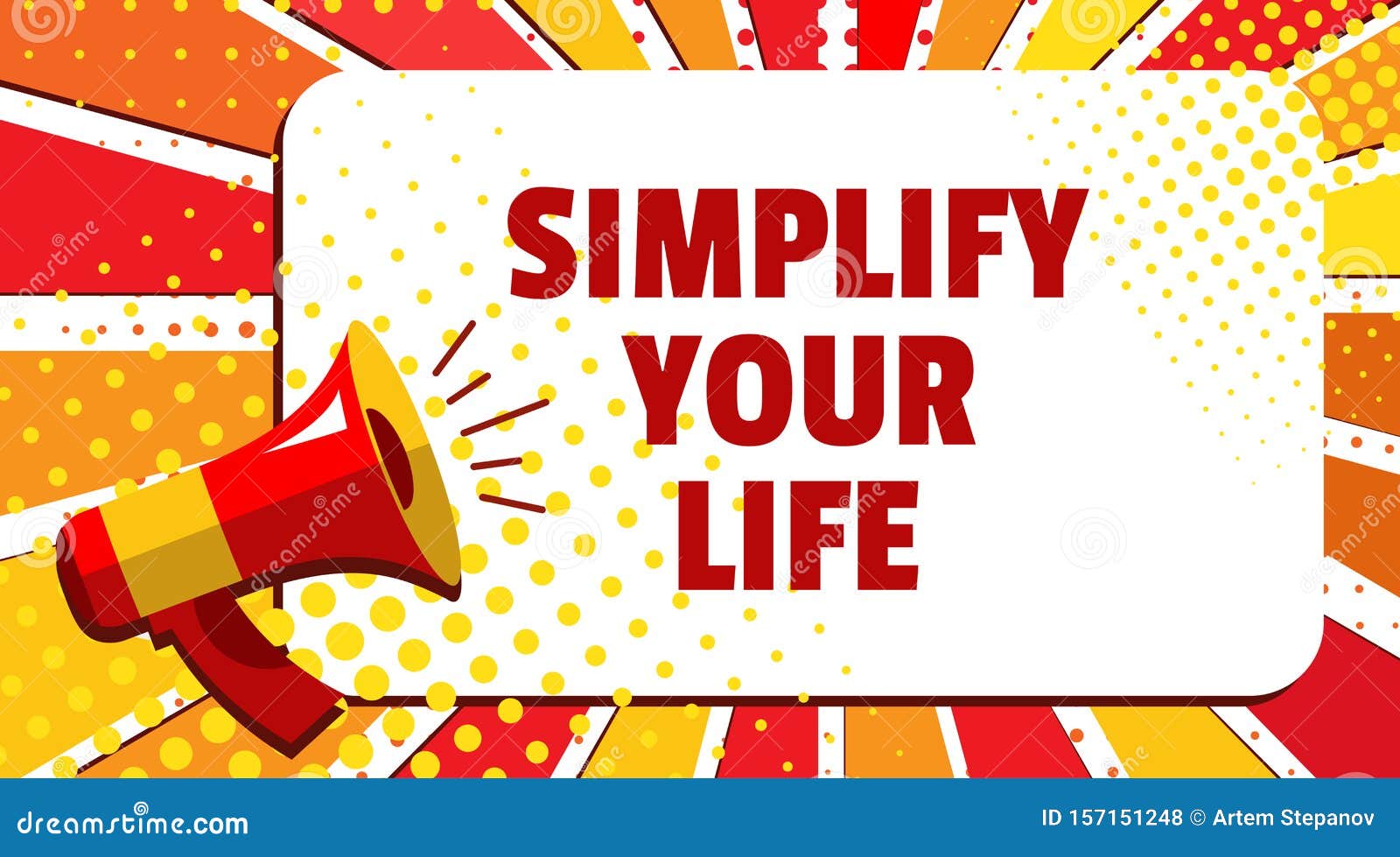 Flat Style Pop Art Illustration of Simplification Streamlining Process ... Flat Style Pop Art Illustration of Simplification Streamlining Process ...