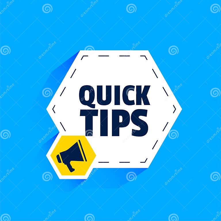 Flat Style Quick Tips Background with Megaphone Stock Vector ...