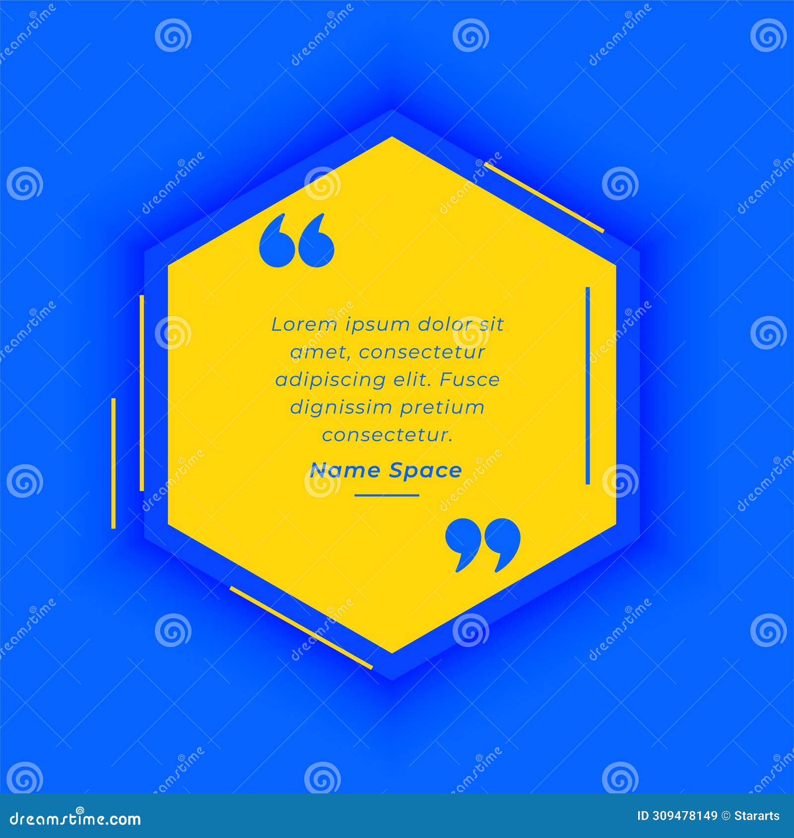 Flat Style Quote Text Box Template for Social Media Post Stock Vector ...