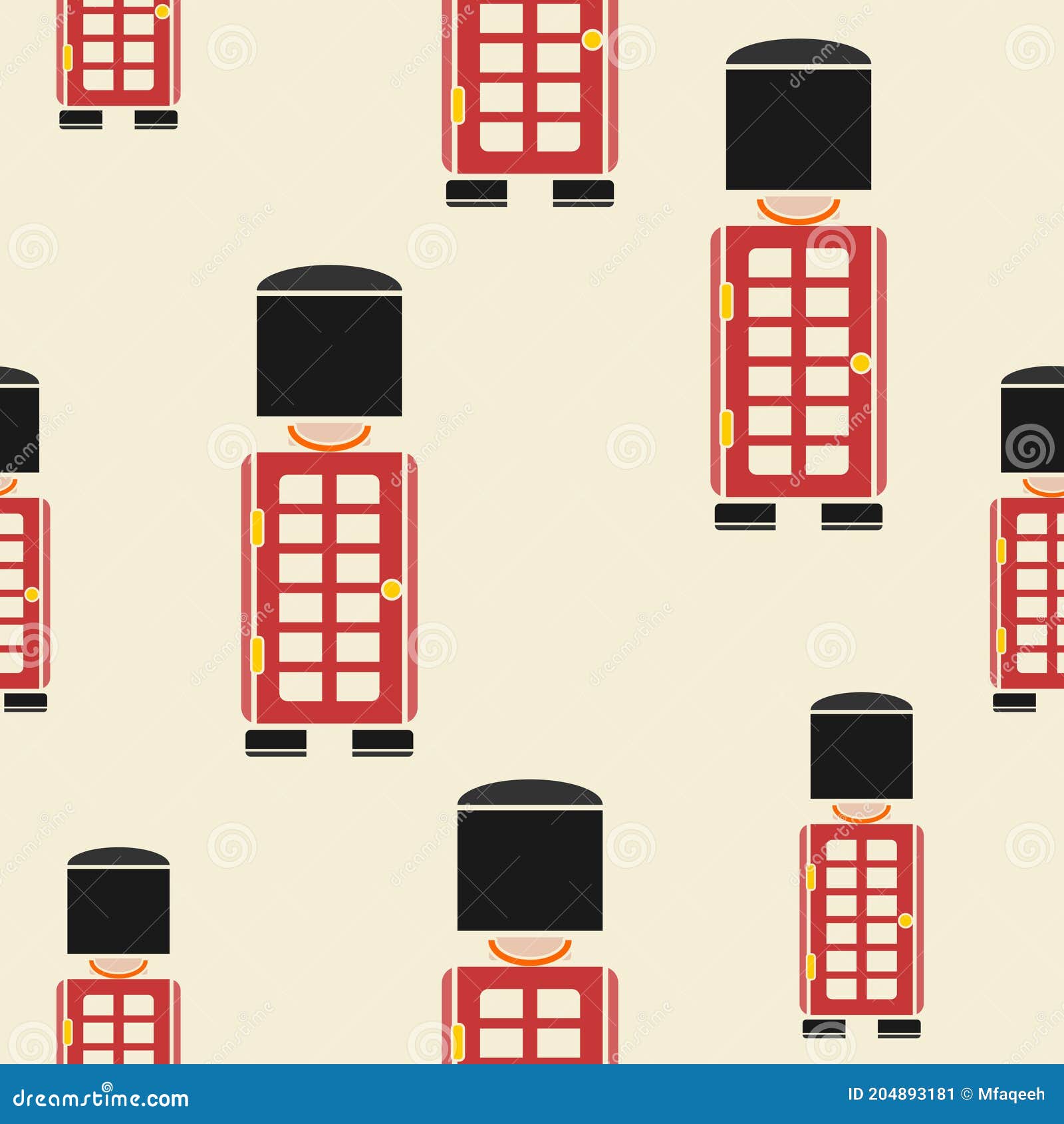 Flat Style Seamless Pattern of Combined Typical English Royal Guard and ...