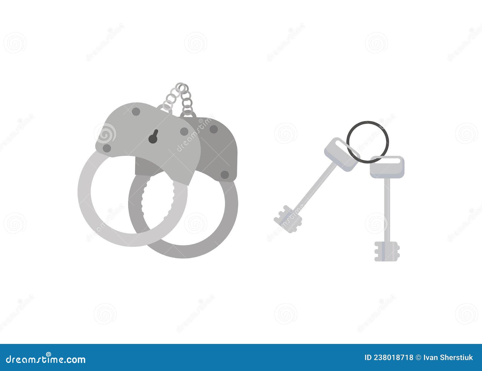 Flat Style Shackle Isolated Vector on White Background Stock Vector ...