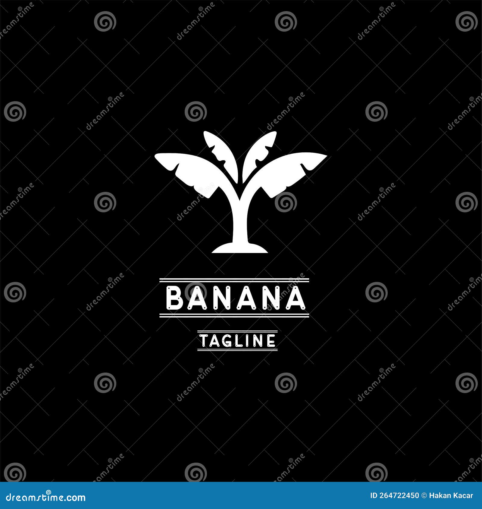 Flat Style Tree Banana Logo Design Stock Vector - Illustration of ...