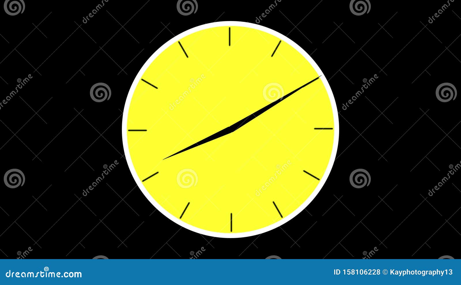 Flat Style Wall Clock Animated 24 Hours on Alpha Matte Background ...
