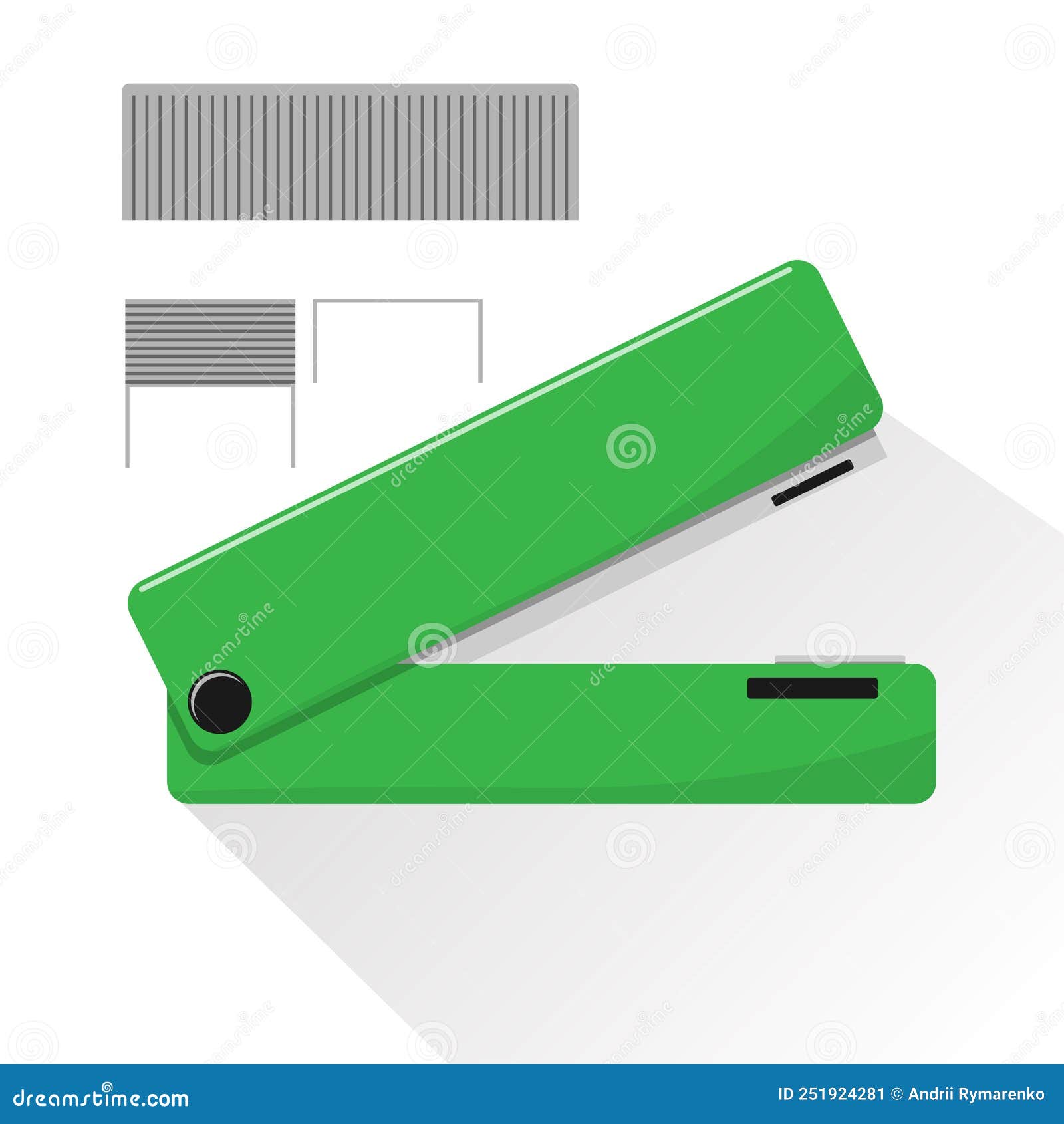 Red Flat Stapler Icon Clipart PNG For School And Office Stationery ...