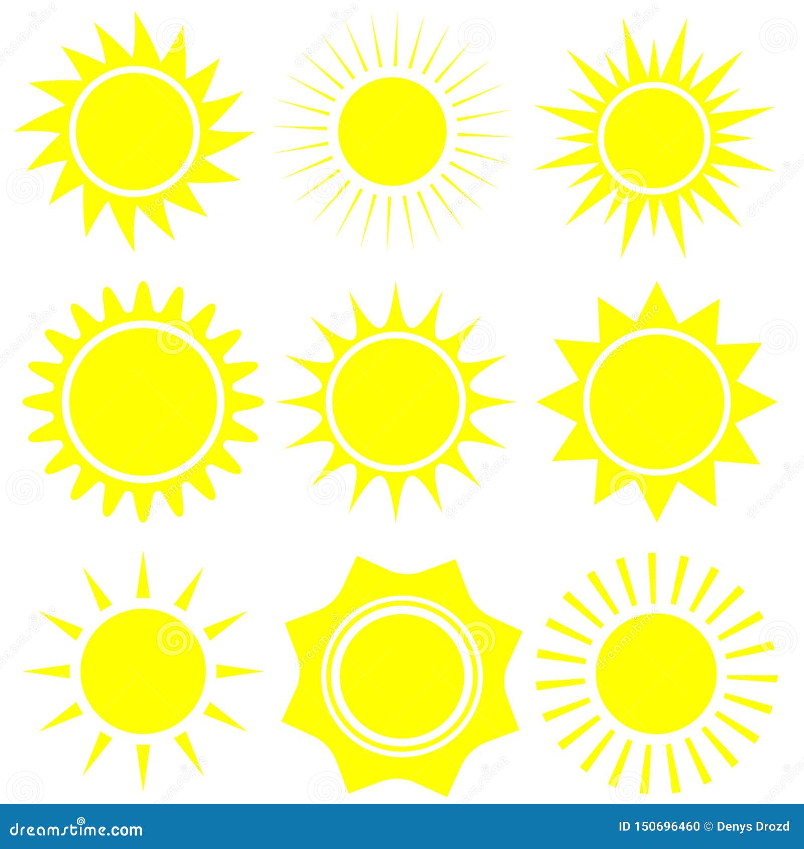 Flat Sun Icon. Sun Pictogram. Trendy Vector Summer Symbol for Website ...