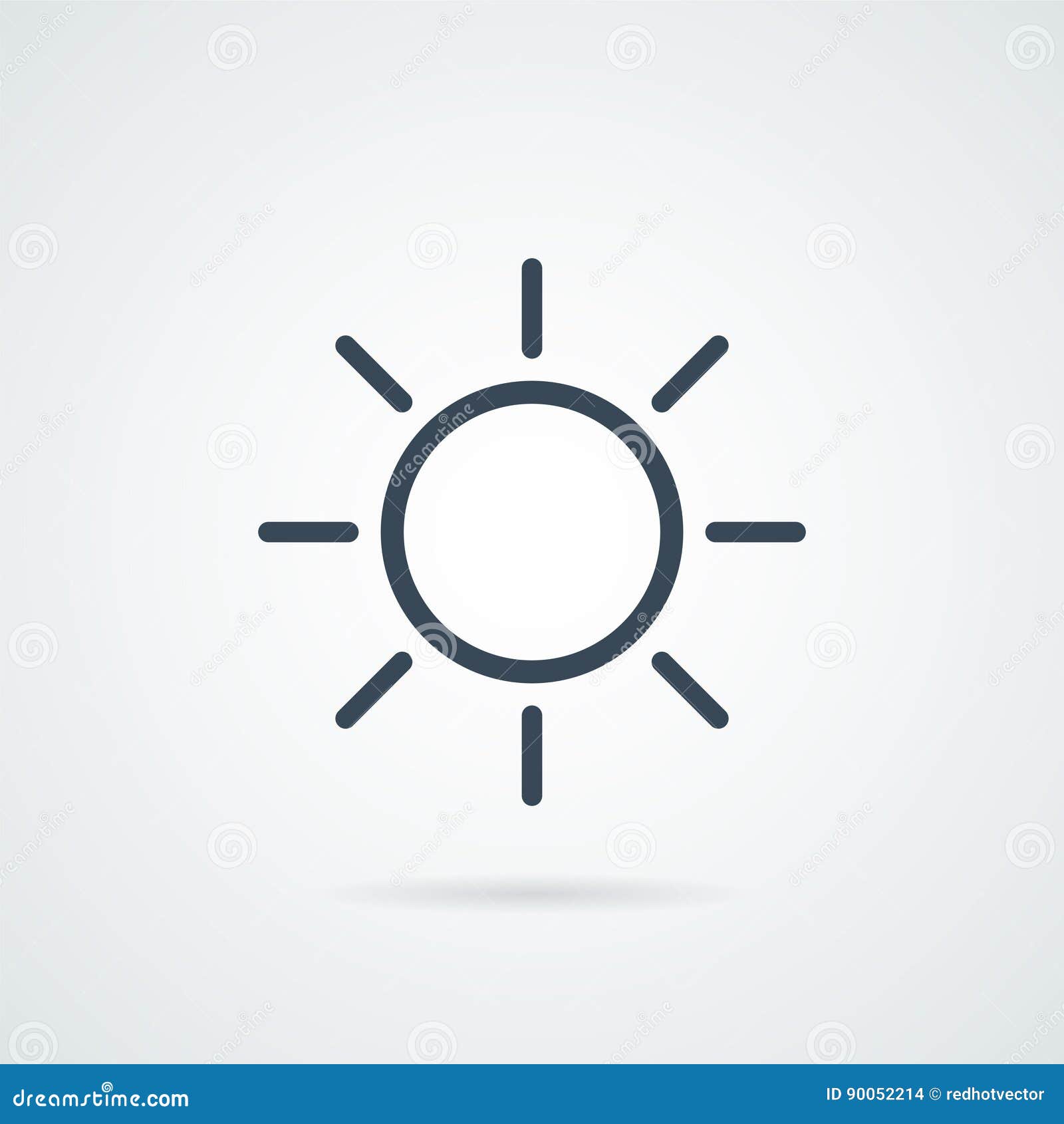 Flat Sun Icon. Summer Pictogram. Sunlight Symbol Stock Vector ...