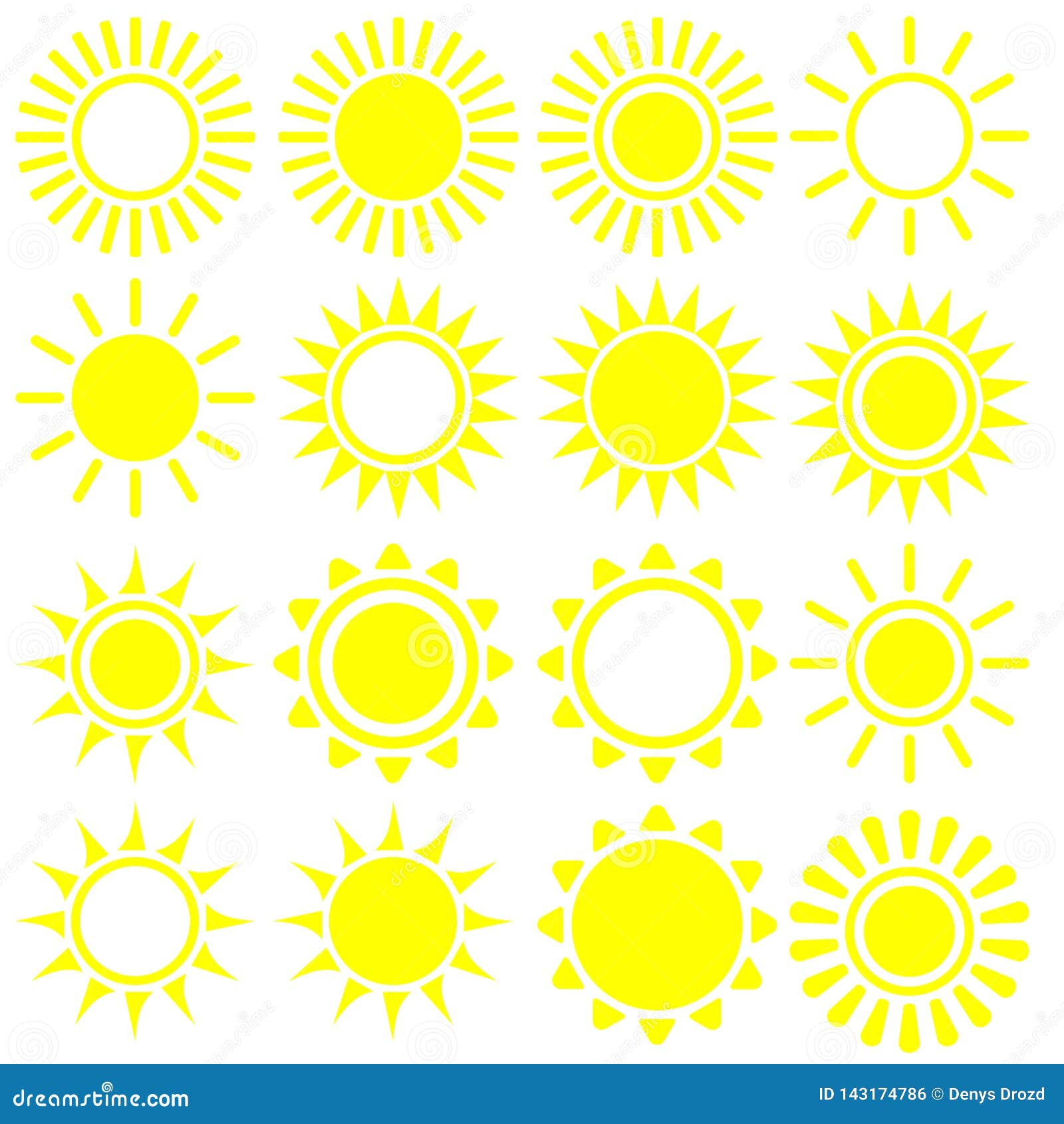 Flat Sun Icon. Sun Pictogram. Trendy Vector Summer Symbol for Website ...