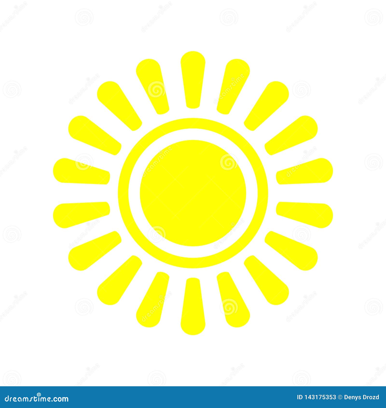 Flat Sun Icon. Sun Pictogram. Trendy Vector Summer Symbol for Website ...