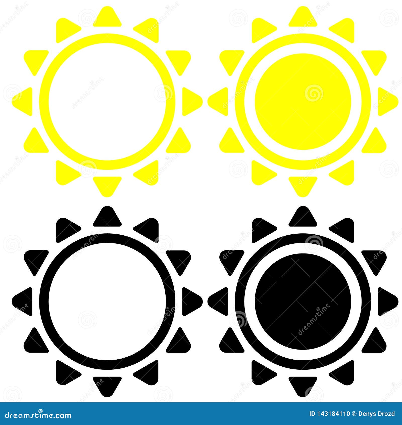 Flat Sun Icon. Sun Pictogram. Trendy Vector Summer Symbol for Website ...