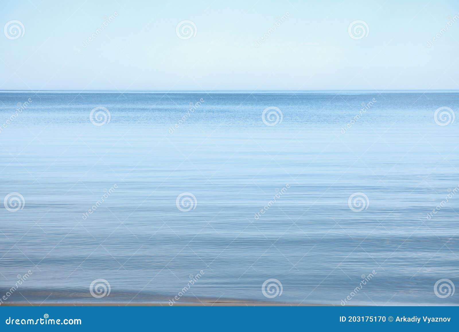 Flat Surface of the Sea, Calm Stock Photo - Image of coastline, blue ...