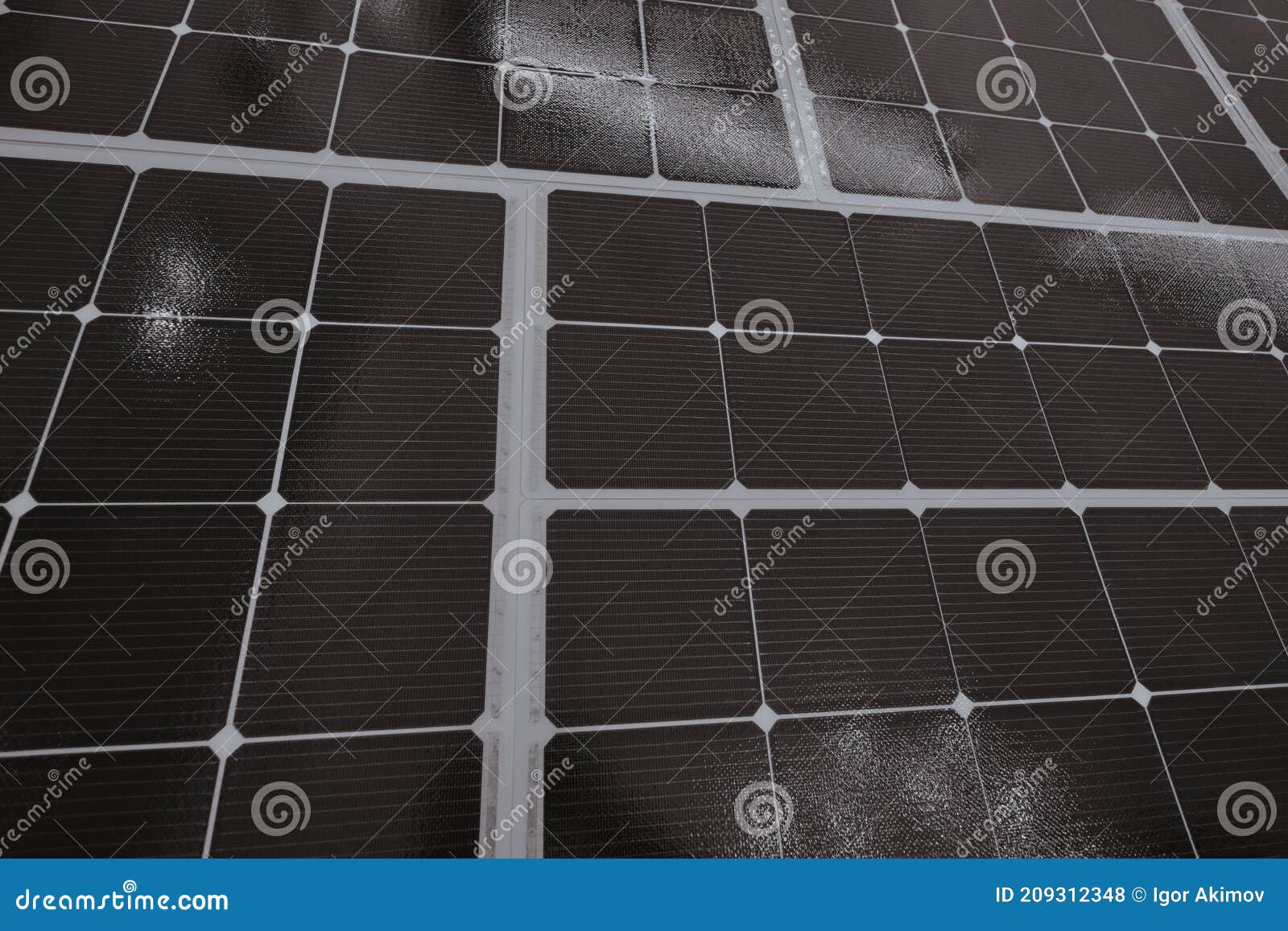 Flat Surface of Solar Panels. Close-up Square Cells Receiving Sunlight ...