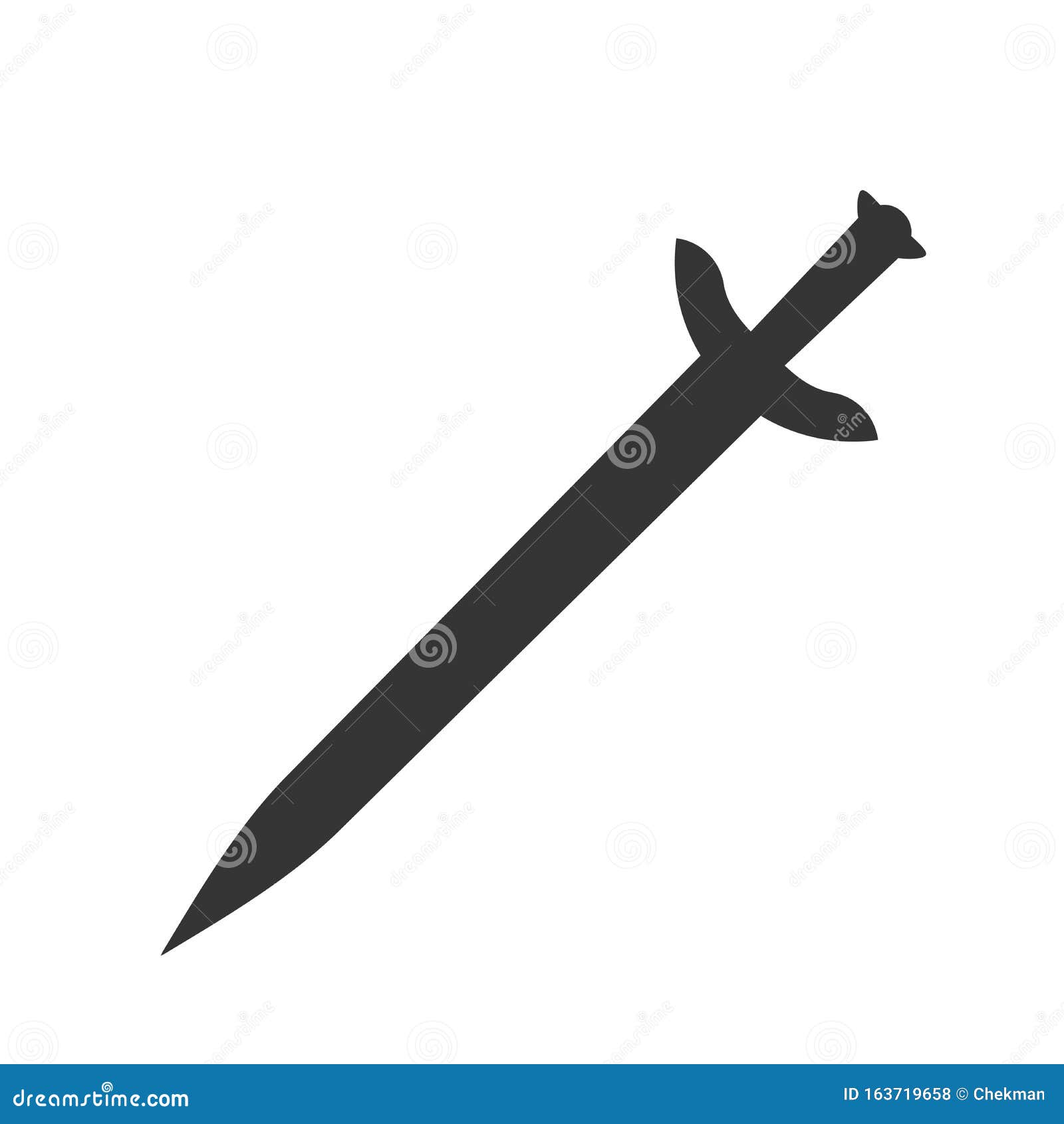 Flat sword icon stock illustration. Illustration of symbol - 163719658