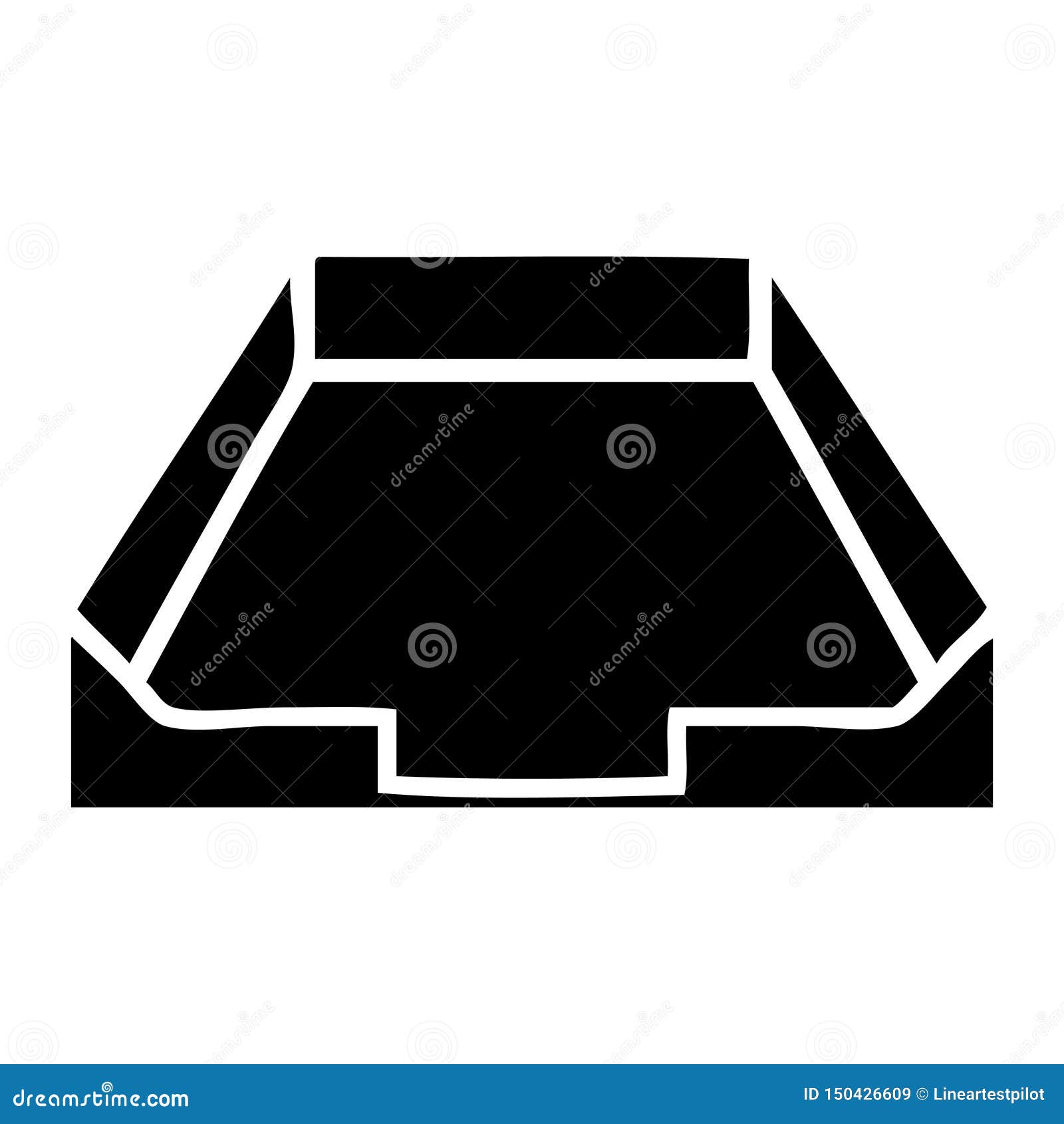 Flat symbol of a in box stock vector. Illustration of clip - 150426609
