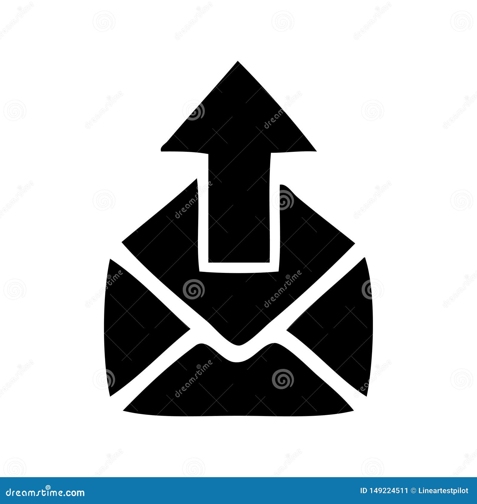 Flat symbol email sign stock vector. Illustration of symbol - 149224511