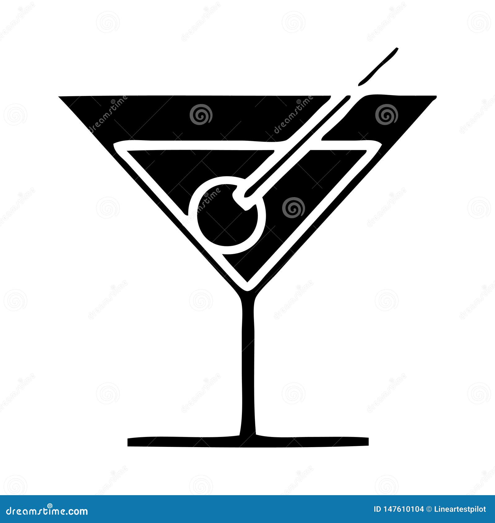 Flat symbol fancy cocktail stock vector. Illustration of quirky - 147610104