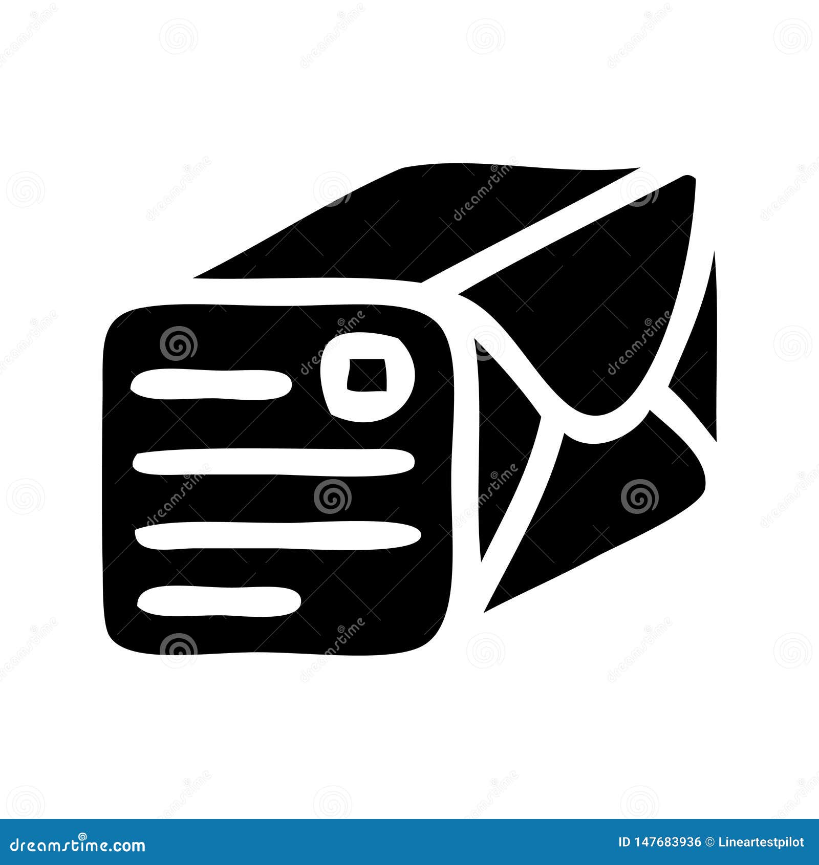 Flat symbol paper parcel stock vector. Illustration of parcel - 147683936