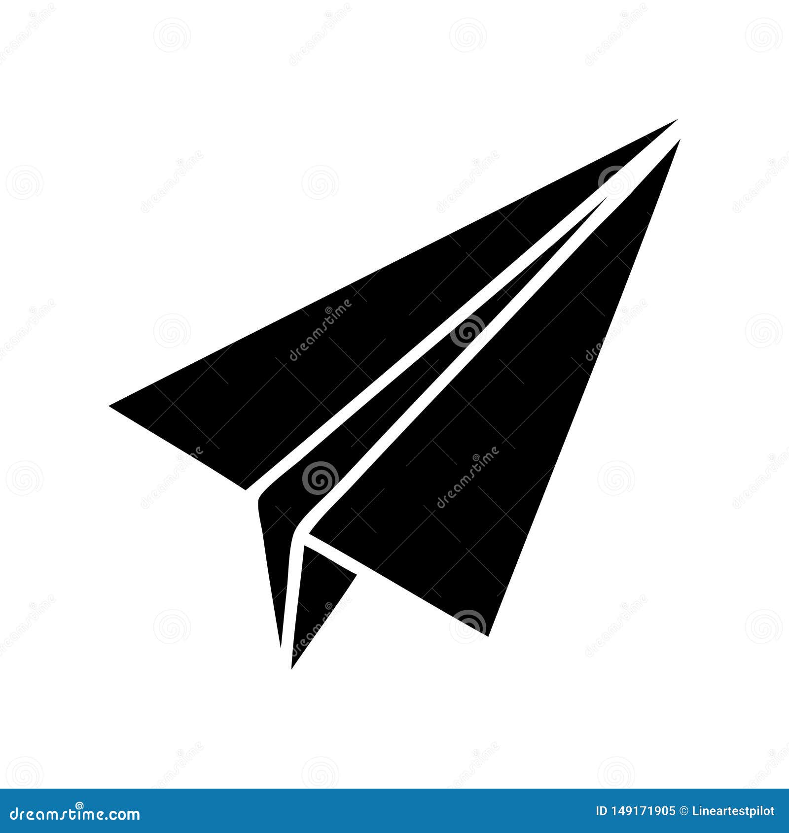 Flat symbol paper plane stock vector. Illustration of freehand - 149171905