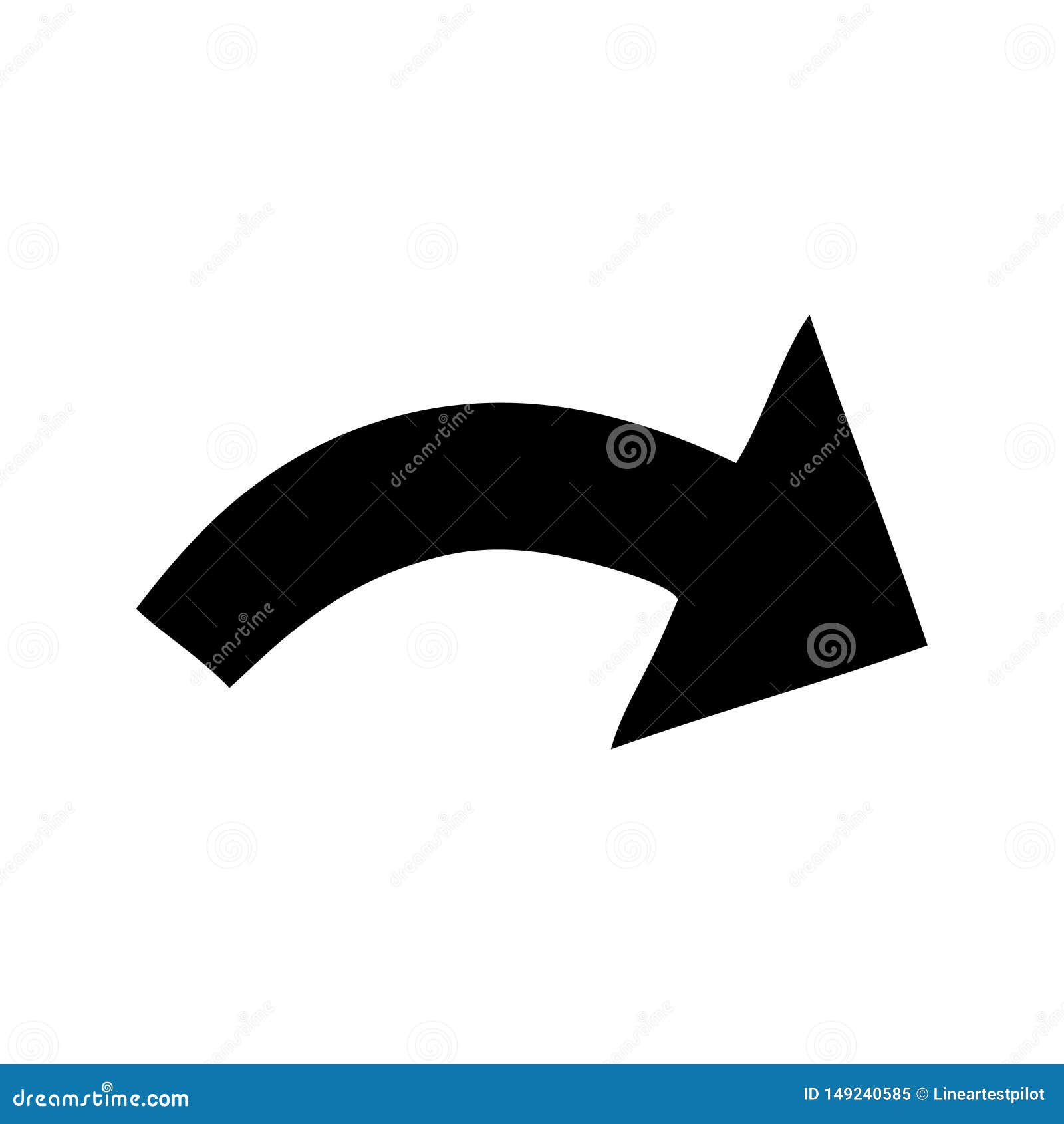 Flat symbol pointing arrow stock vector. Illustration of clipart ...