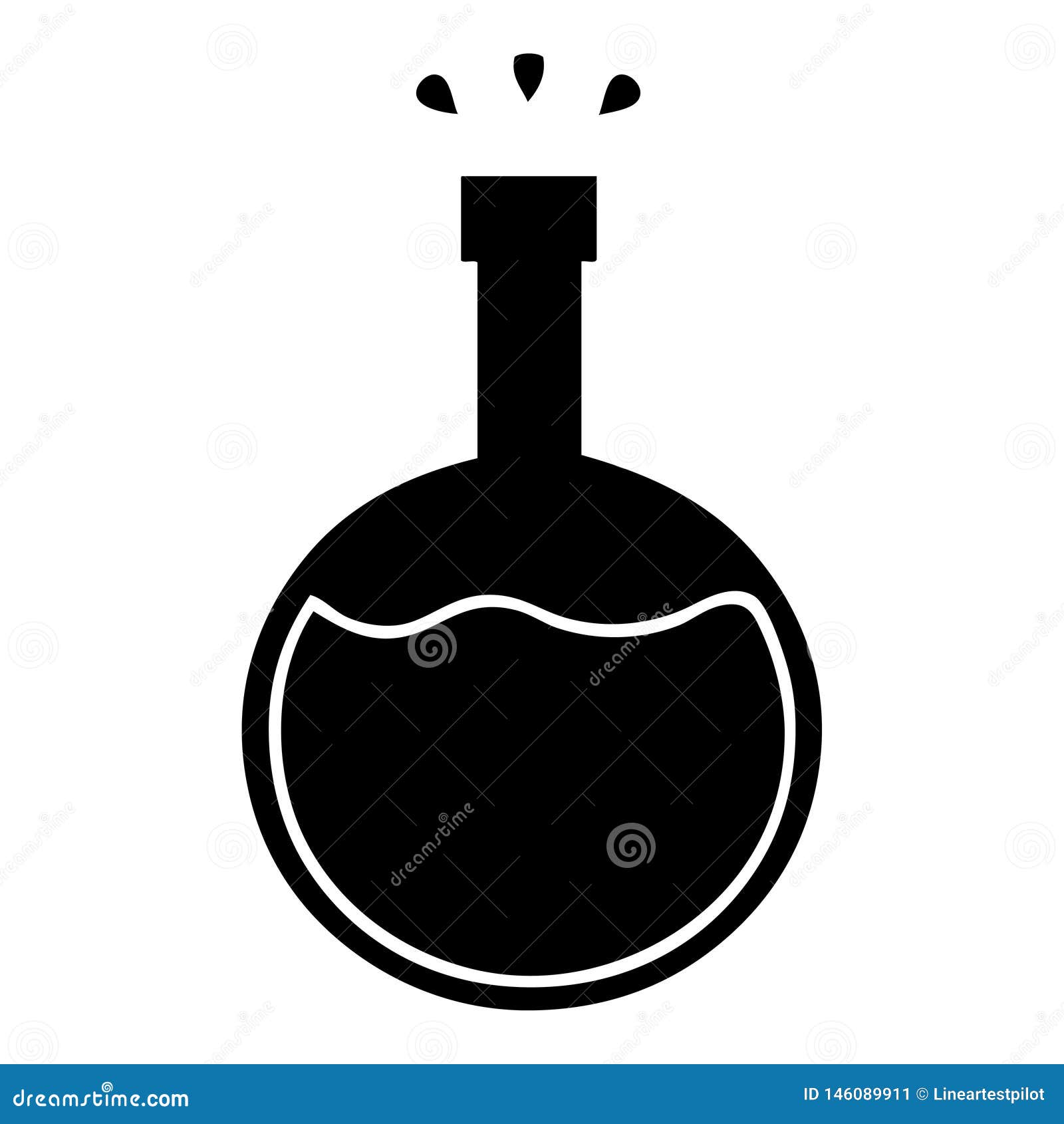 Flat Symbol of a Science Experiment Stock Vector - Illustration of ...