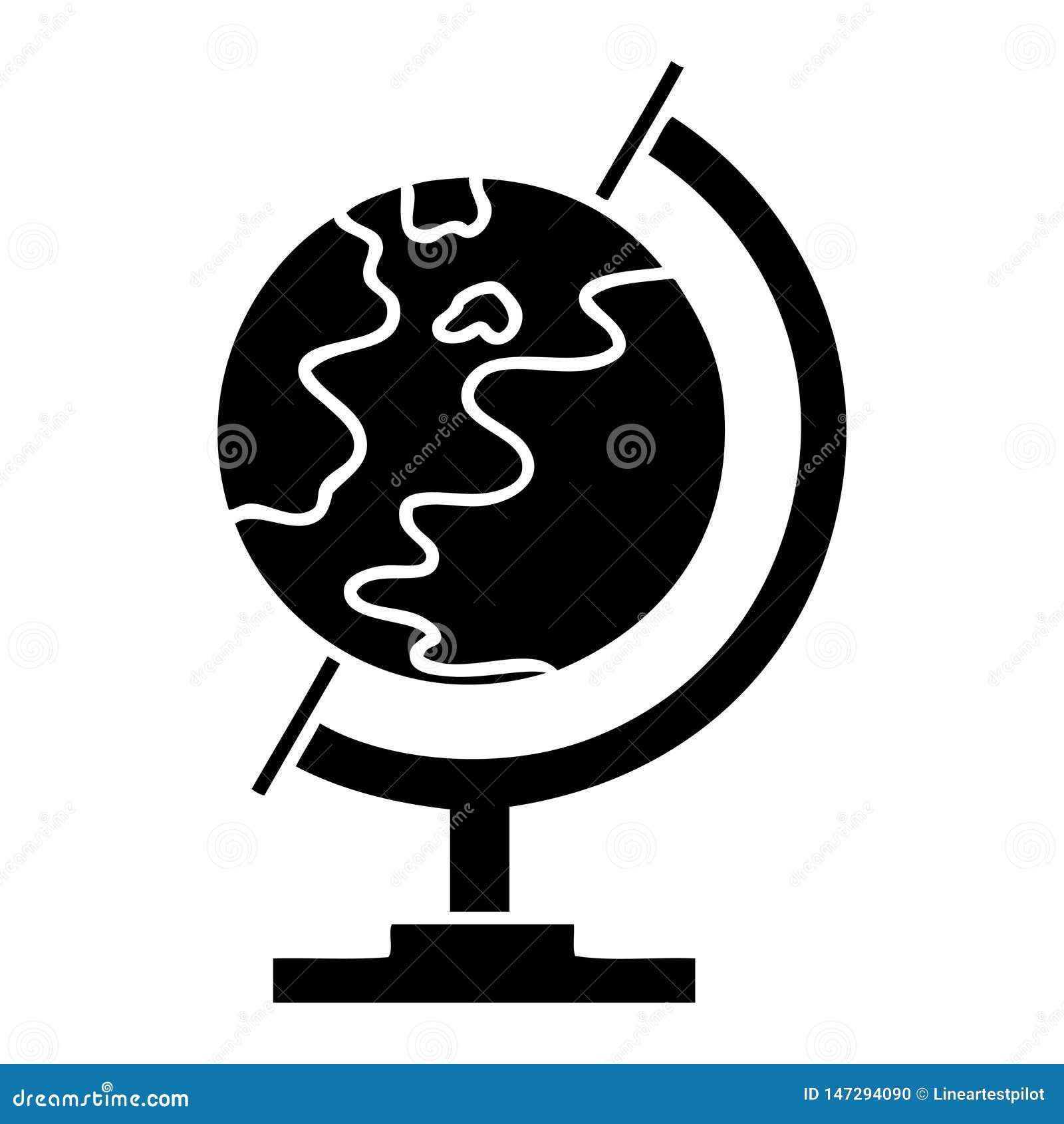 Flat symbol world globe stock illustration. Illustration of hand ...