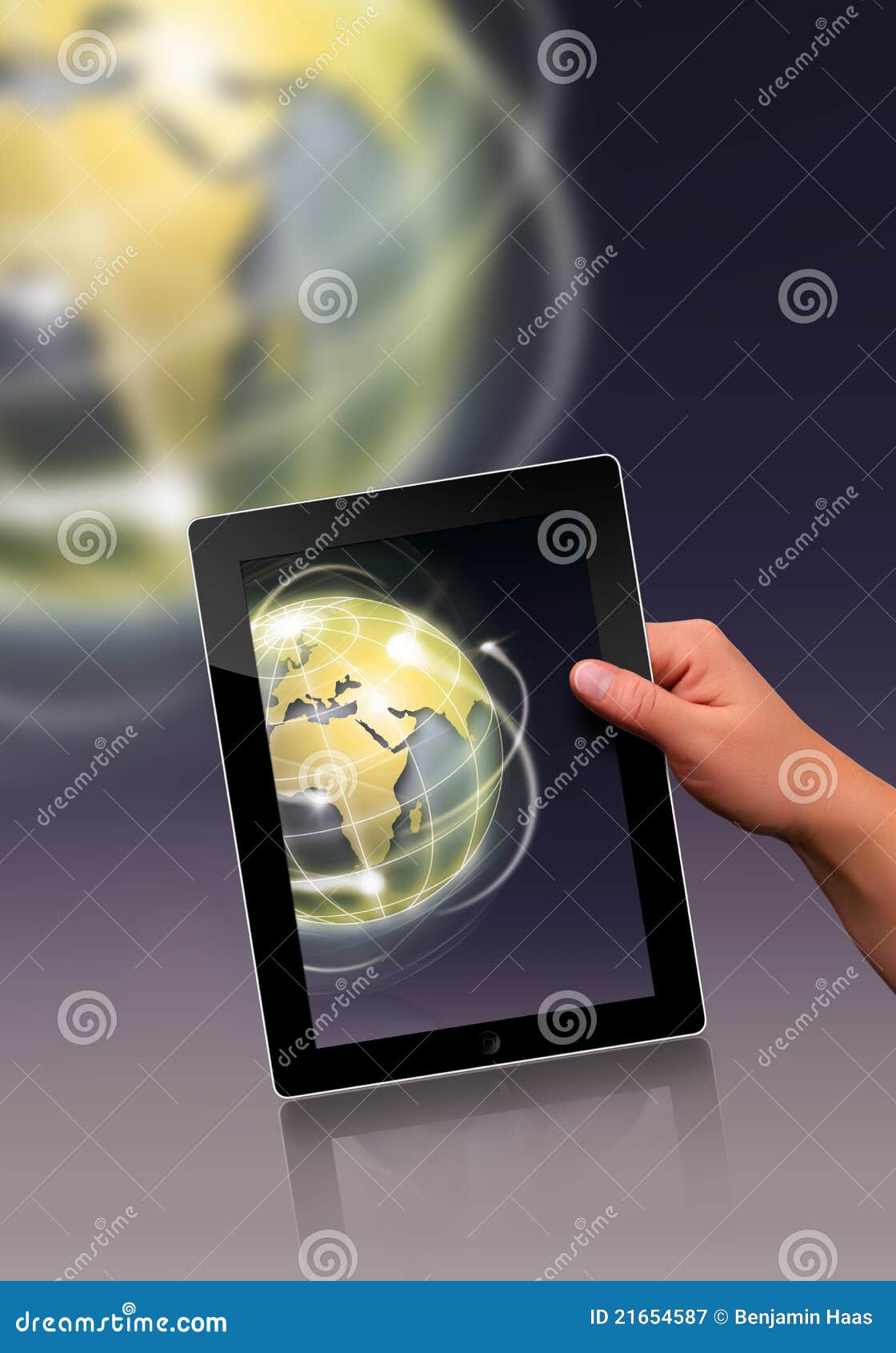 Flat tablet pc stock image. Image of earth, information - 21654587