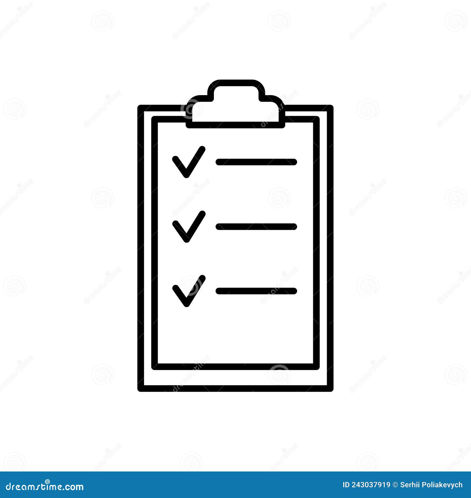 Flat Tablet for Writing for Paper Design. Clipboard, Checklist ...