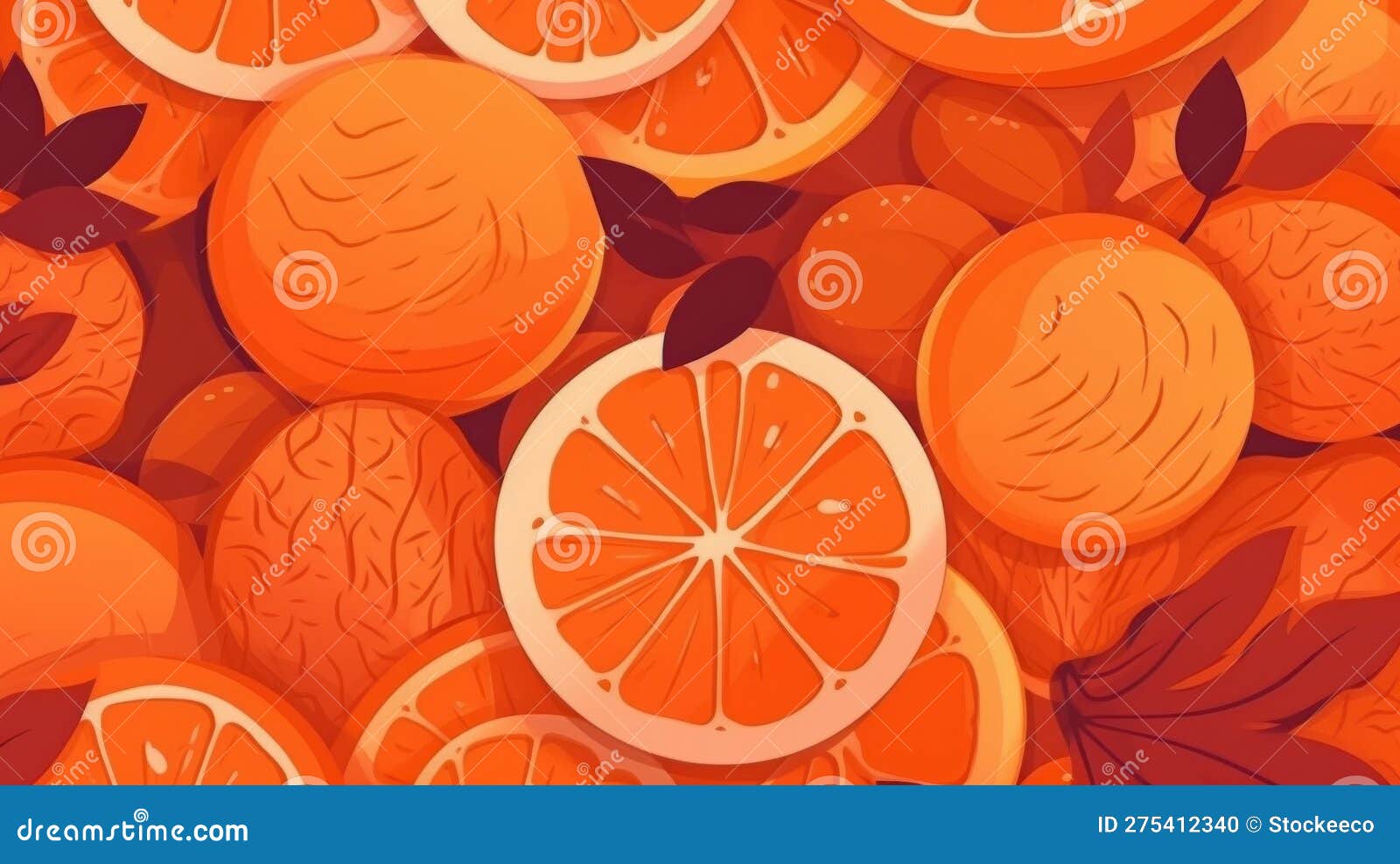 Flat Tangerine Texture Background Stock Illustration - Illustration of ...