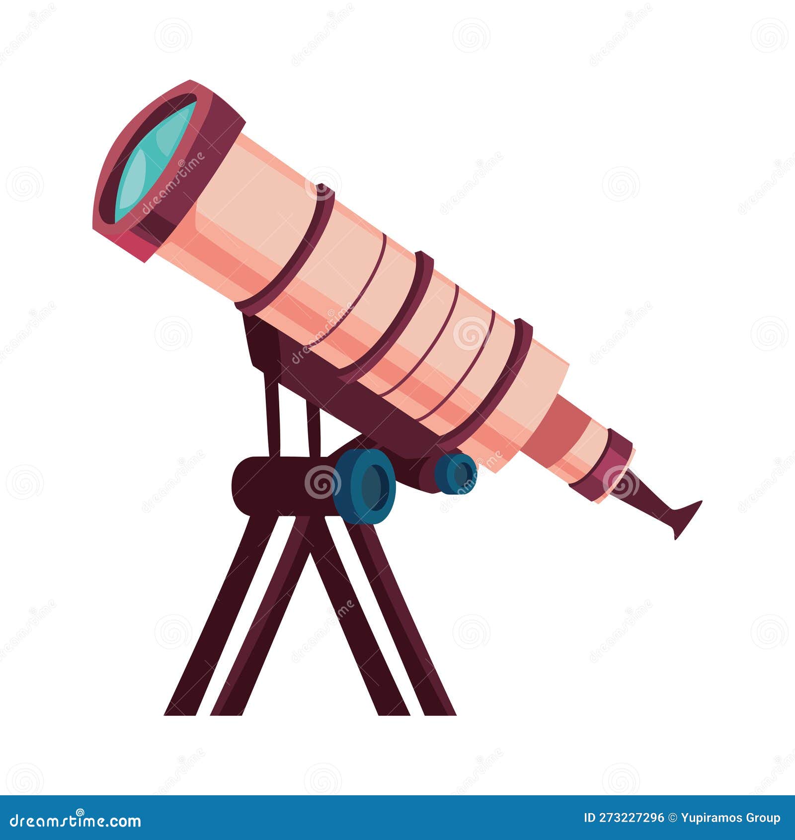 Flat Telescope Illustration Stock Vector - Illustration of astronomy ...
