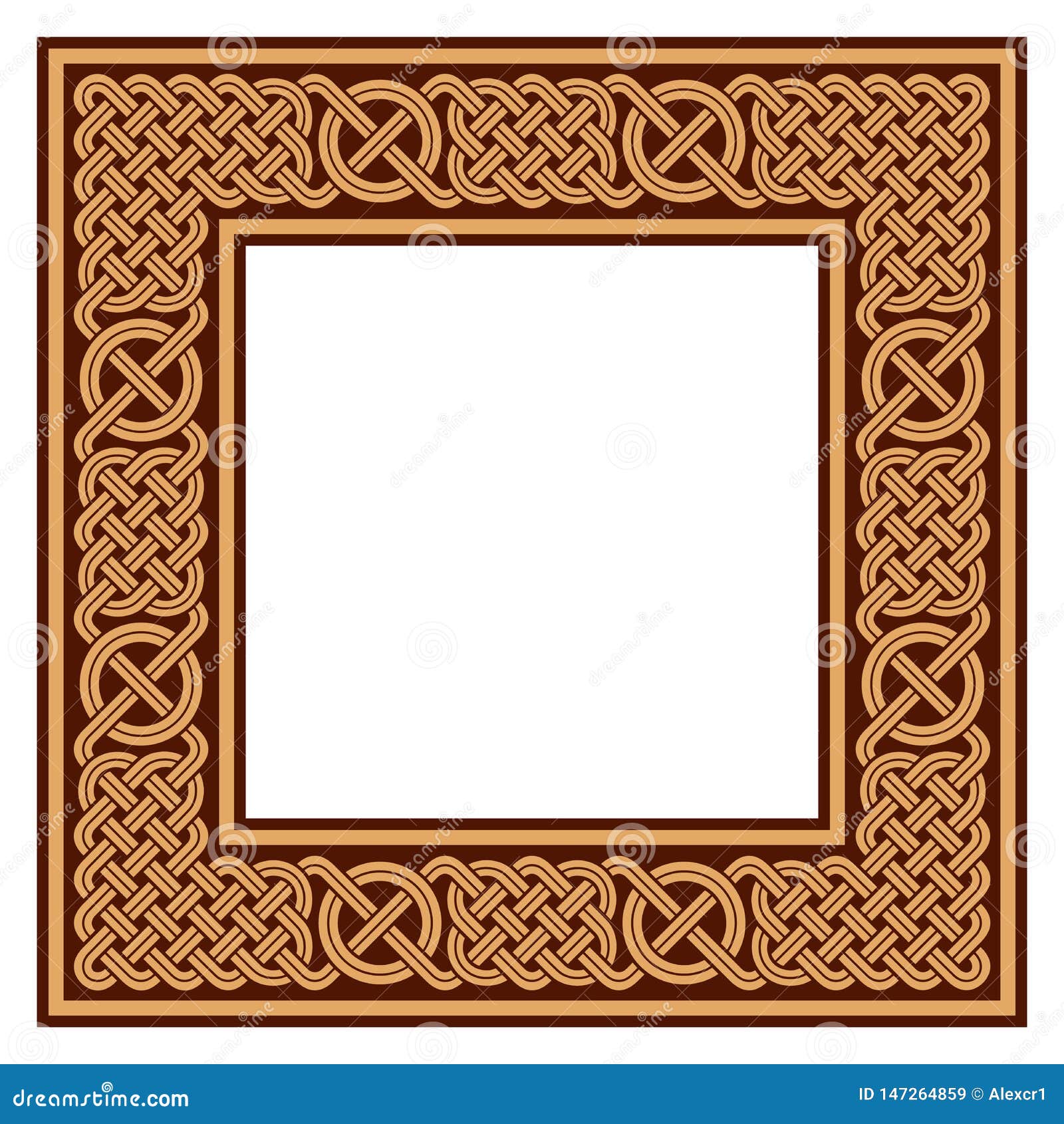 Flat Template Decorative Frame. Celtic Patterns. Stock Vector ...