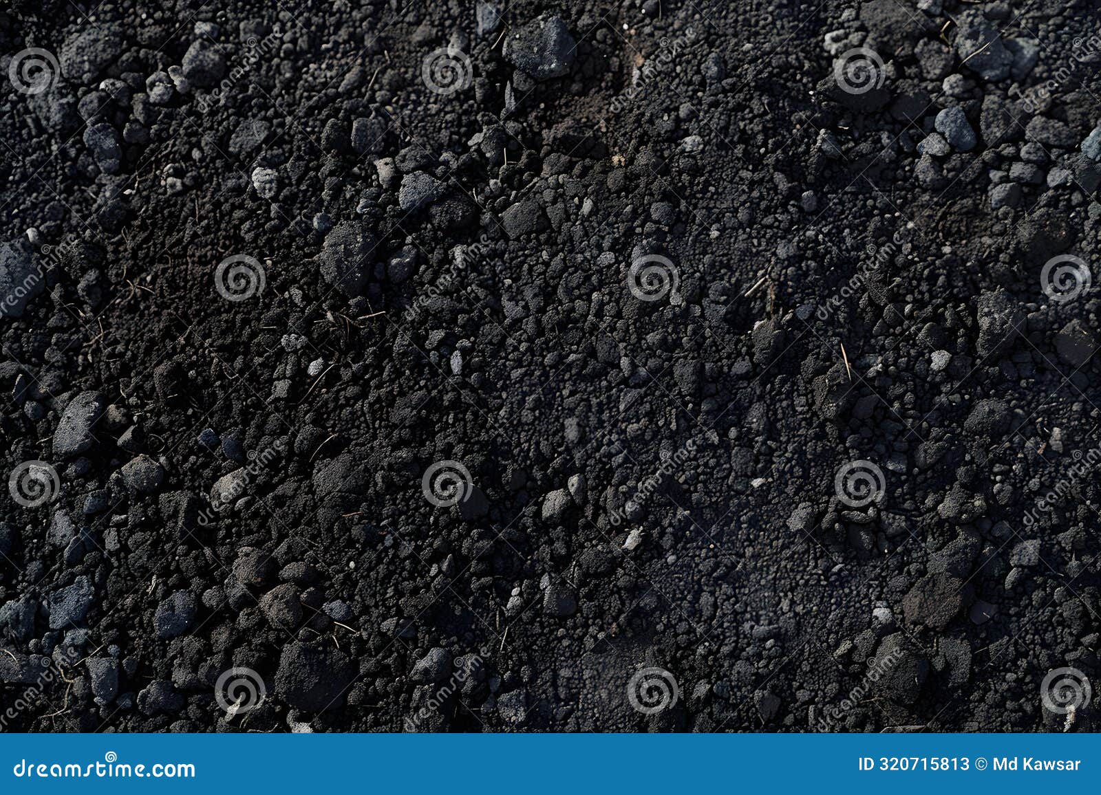 Seamless Black Soil Texture for Backgrounds Stock Illustration ...