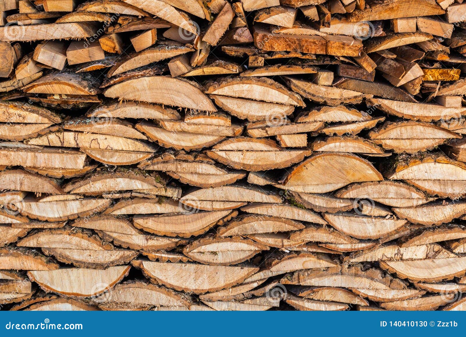 Texture Of Firewood And Logs In Cut. Firewood Neatly Stacked. Fireplace ...