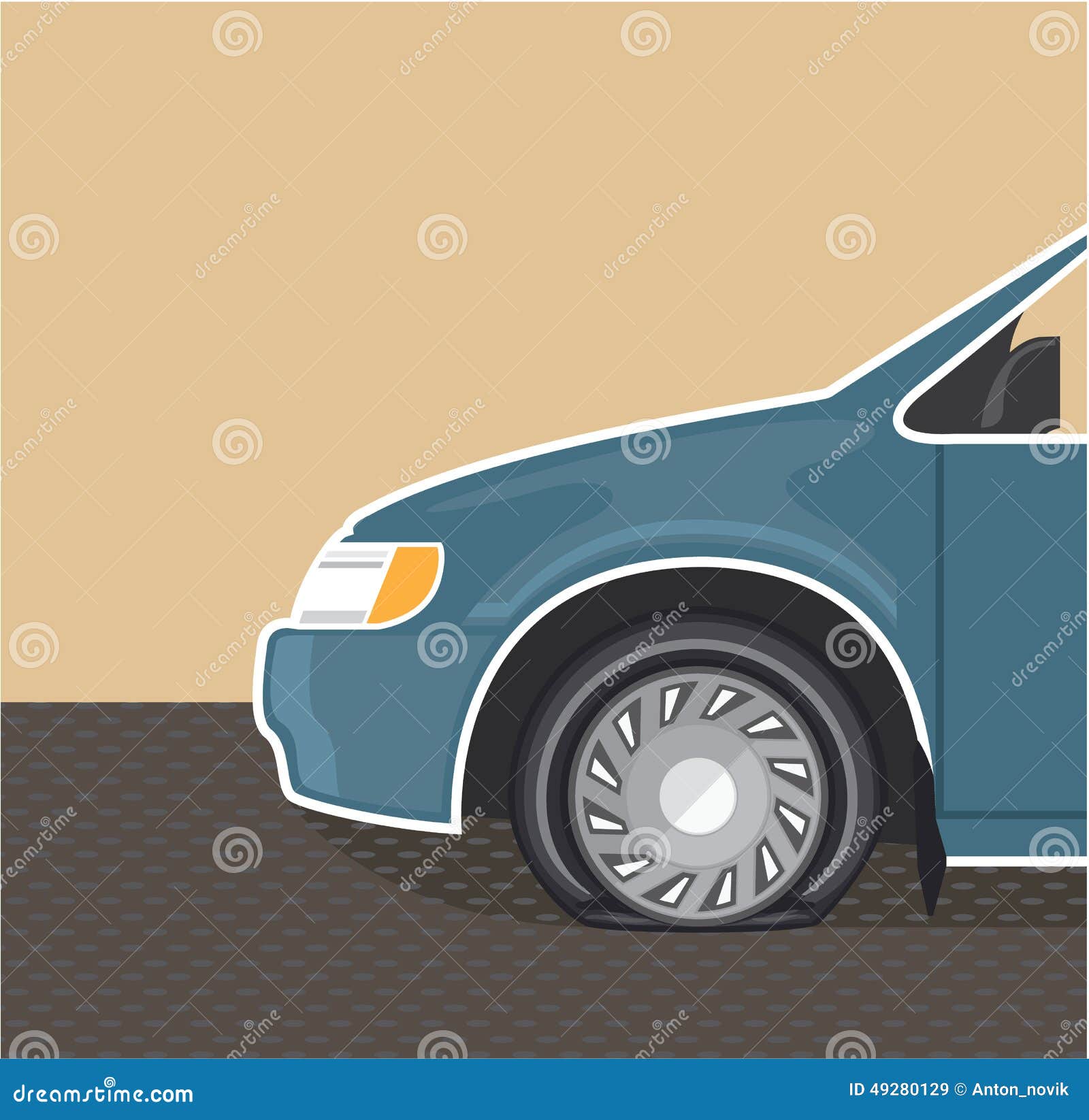 Set Of Tire With Hubcap Cartoon Icon Design Template With Various ...