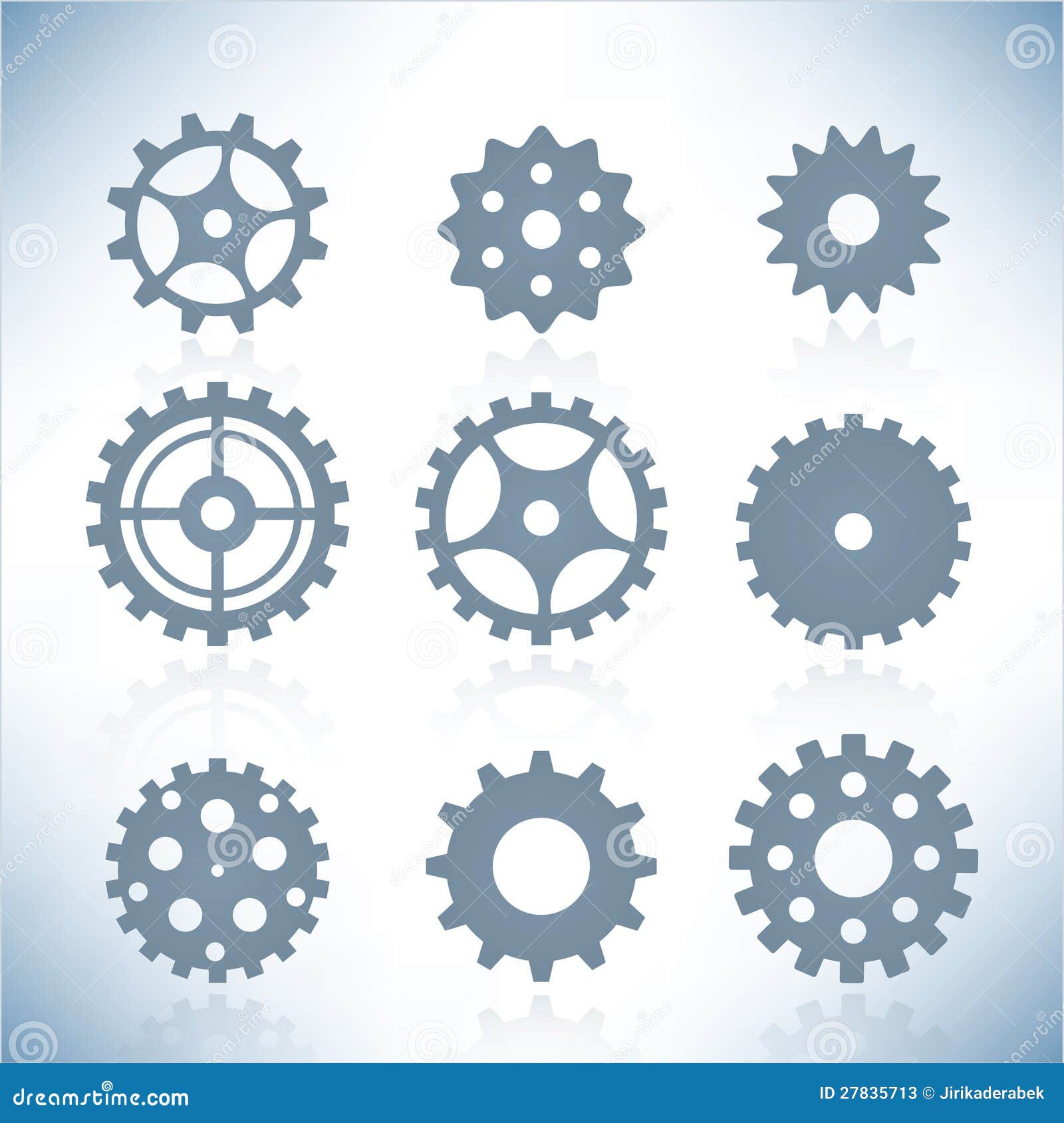 Flat Tooth Wheels stock vector. Illustration of reflection - 27835713