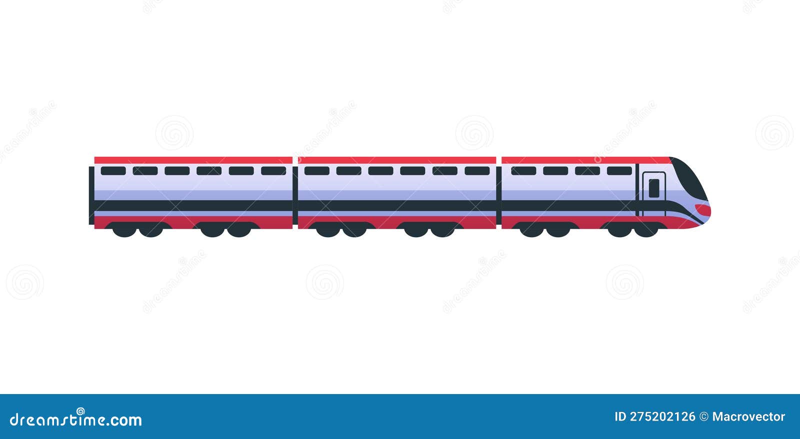 Flat Train Illustration stock vector. Illustration of city - 275202126