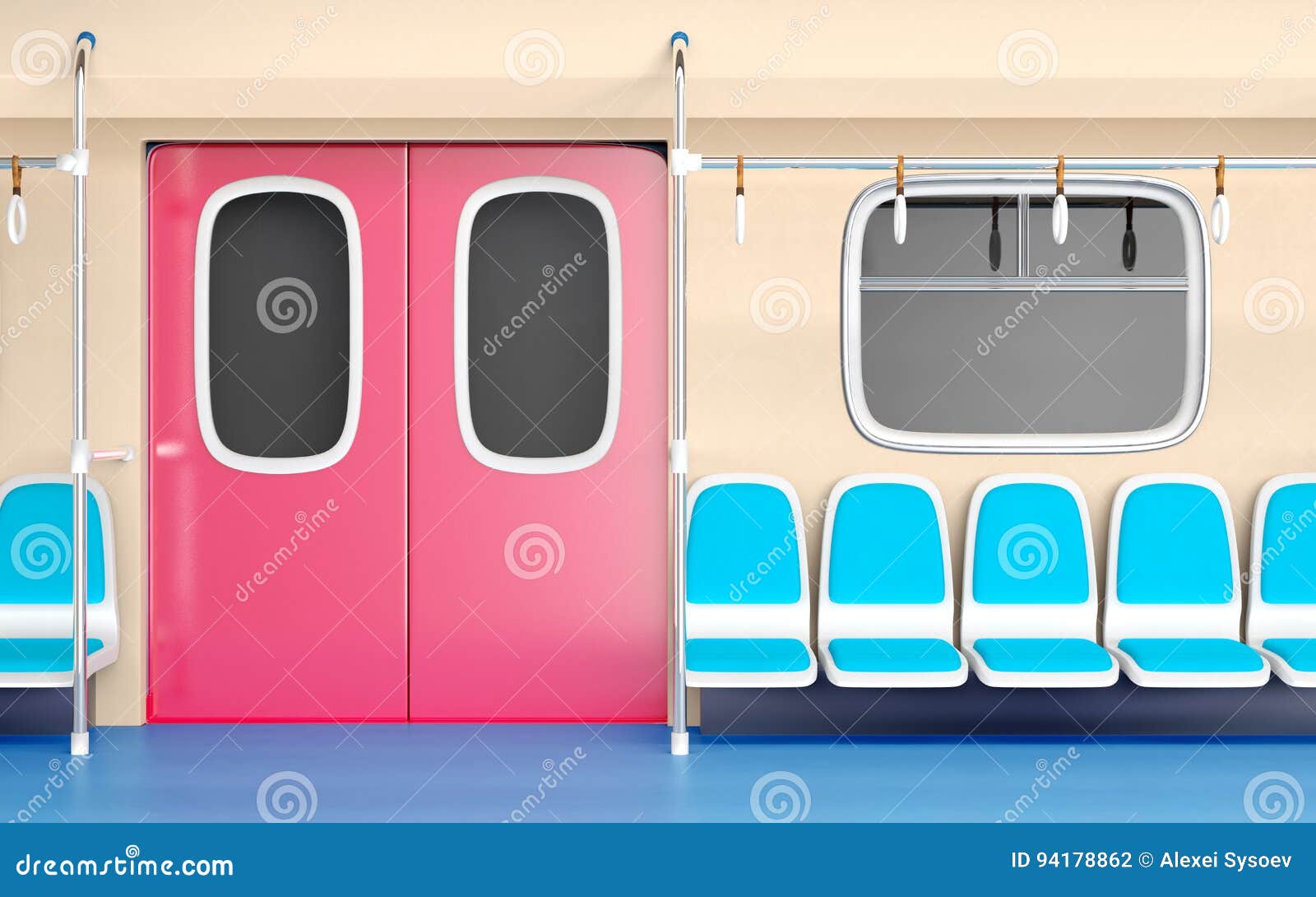 Train Interior Passengers Isometric Flowchart Cartoon Vector ...