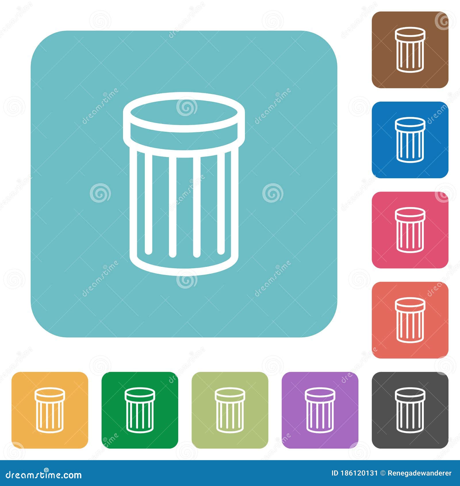 Flat Trash Logo And Visiting Card Template. Busienss Concept Logo ...