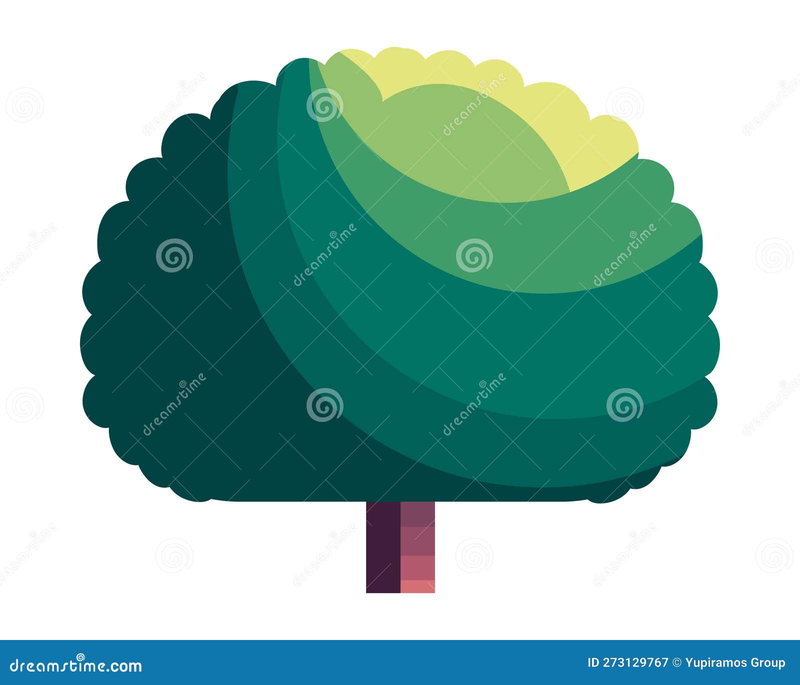 Flat tree illustration stock vector. Illustration of forest - 273129767