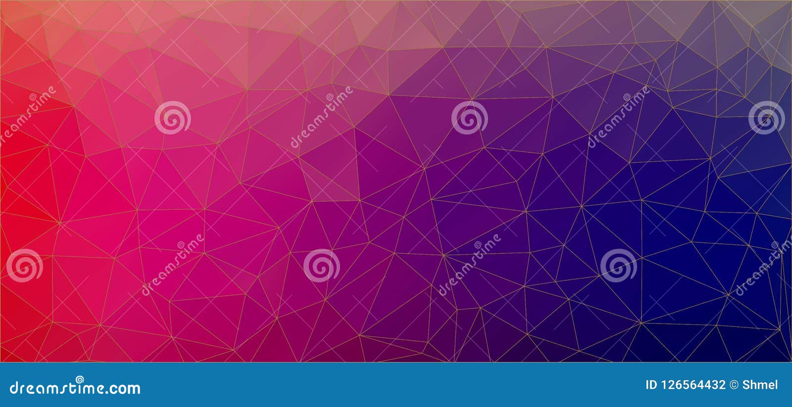 Flat Triangle Bright Red and Blue Gradient Background Stock Vector ...