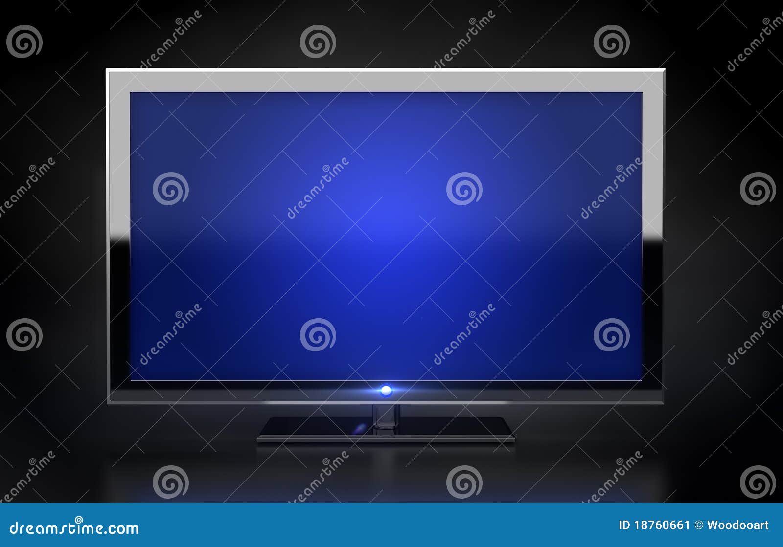 Flat TV - front view stock illustration. Illustration of digital - 18760661