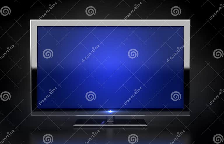 Flat TV - front view stock illustration. Illustration of digital - 18760661