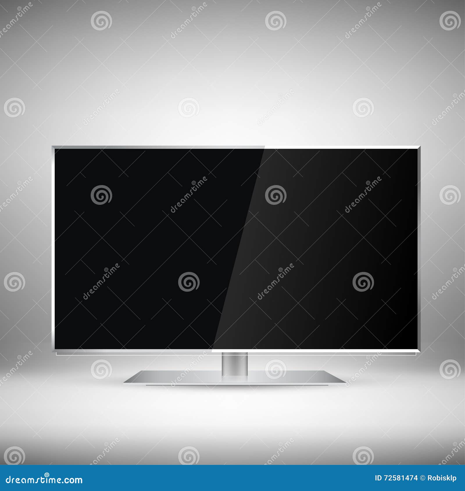 Flat Tv stock vector. Illustration of modern, crystal - 72581474