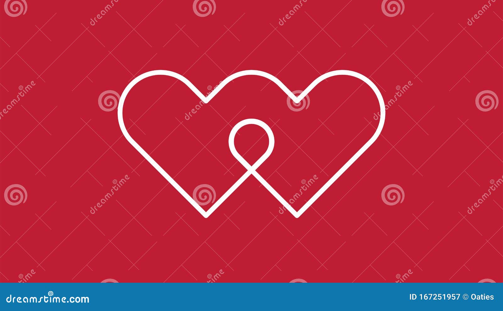 Flat Two Heart Join Together Icon Stock Vector - Illustration of happy ...