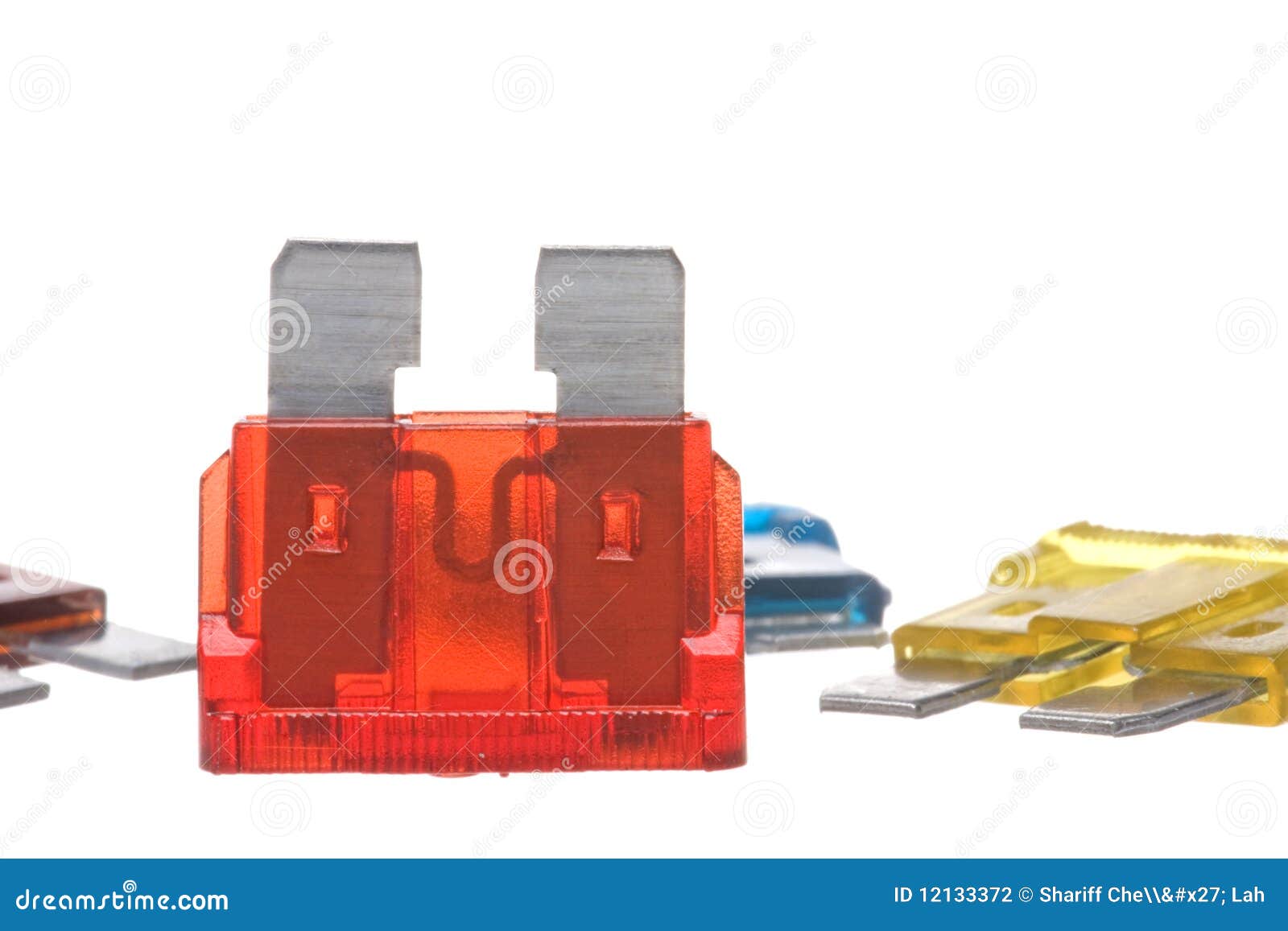 Flat Type Fuses Macro Isolated Stock Photo - Image of closeup, electric ...