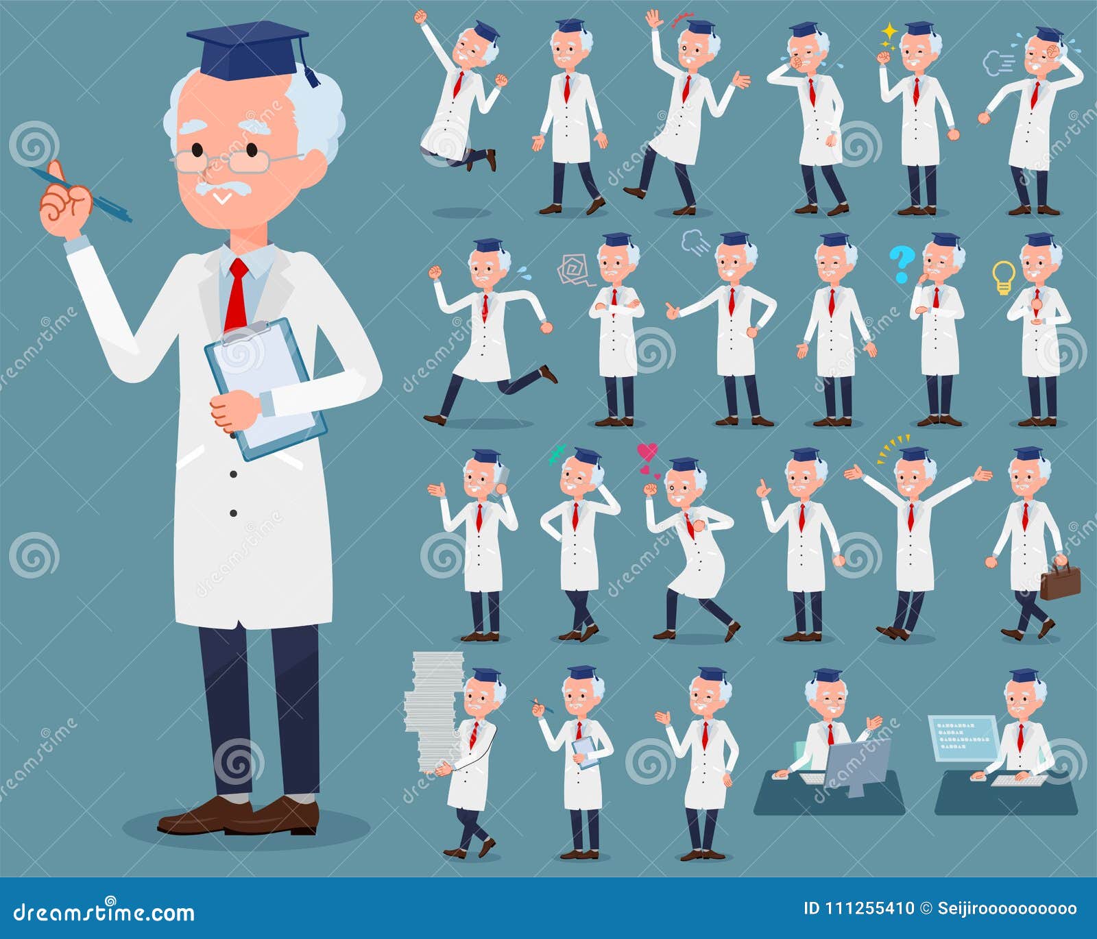 Flat Type Research Doctor Old Men_1 Stock Vector - Illustration of ... Flat Type Research Doctor Old Men_1 Stock Vector - Illustration of ...