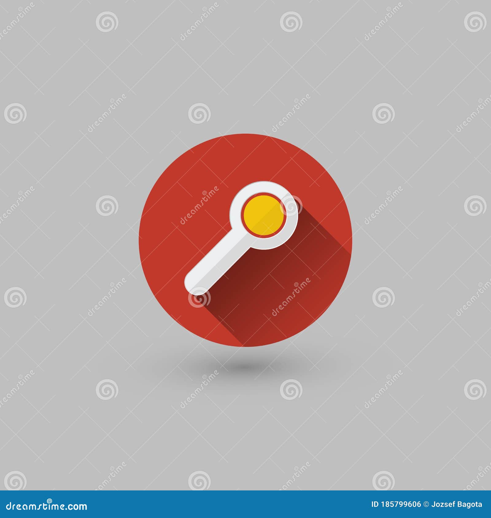 Flat UI Design - Colorful Webdesign Element, Icon - Magnifying Glass ...