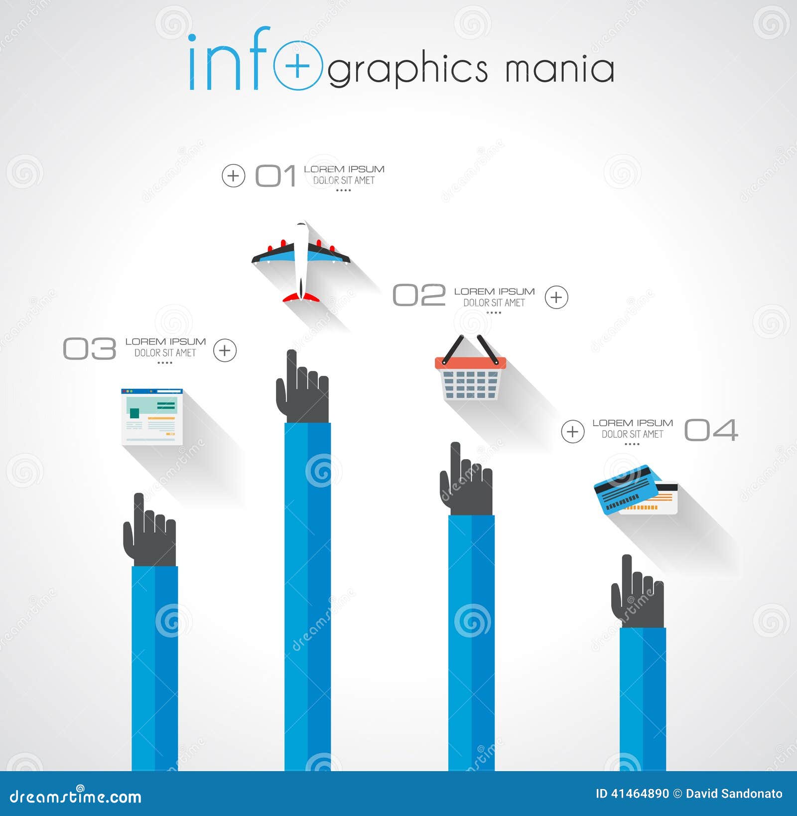 Flat UI Design Concepts For Unique Infographics Vector Illustration ...