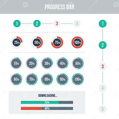 Flat UI design elements stock vector. Illustration of mobile - 54874165