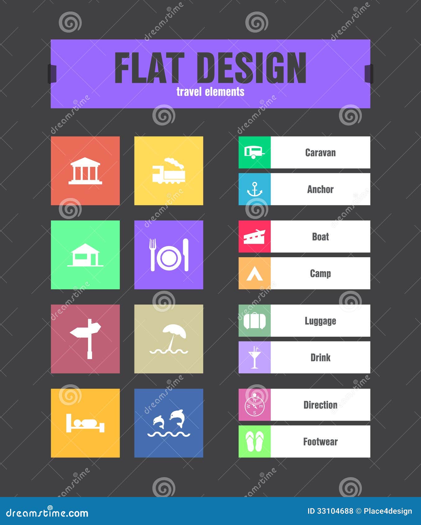 Flat ui icons stock vector. Illustration of business - 33104688