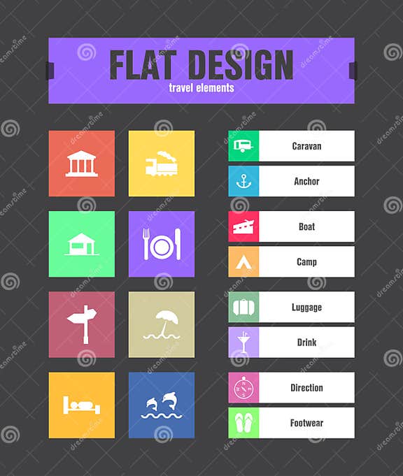 Flat ui icons stock vector. Illustration of business - 33104688