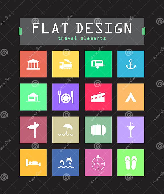 Flat ui icons stock vector. Illustration of holiday, data - 33104700